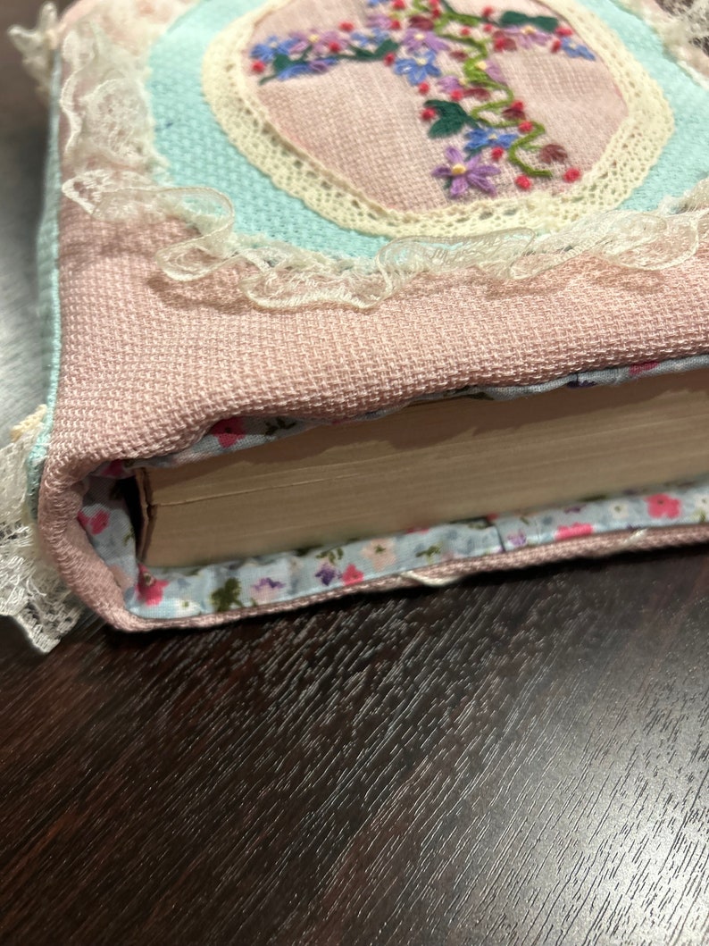 Fully Handmade Bible Cover With Cross Embroidery. Single on Site! - Etsy