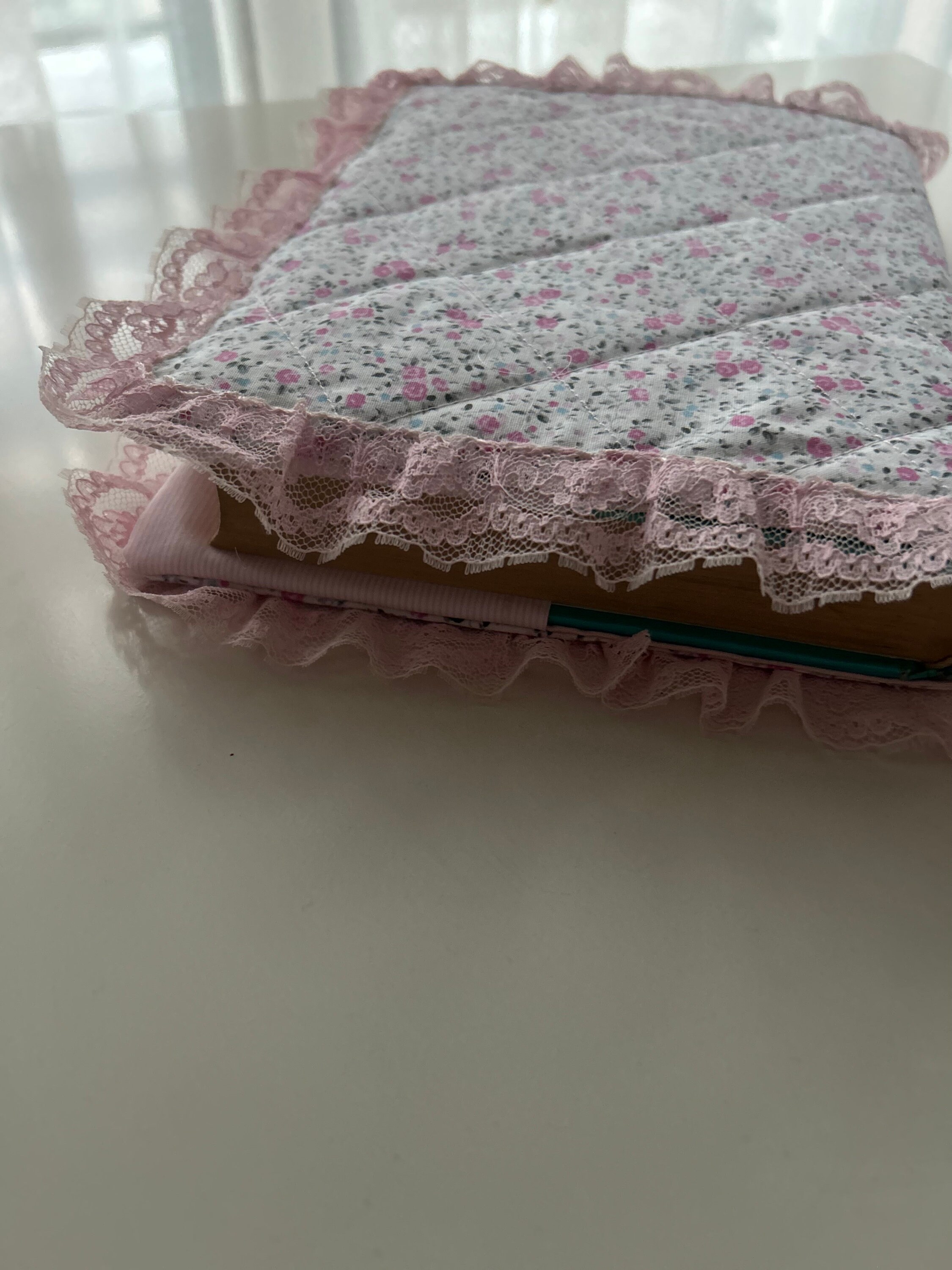 Lace Detailed Quilted Fabric Bible /book Cover - Etsy