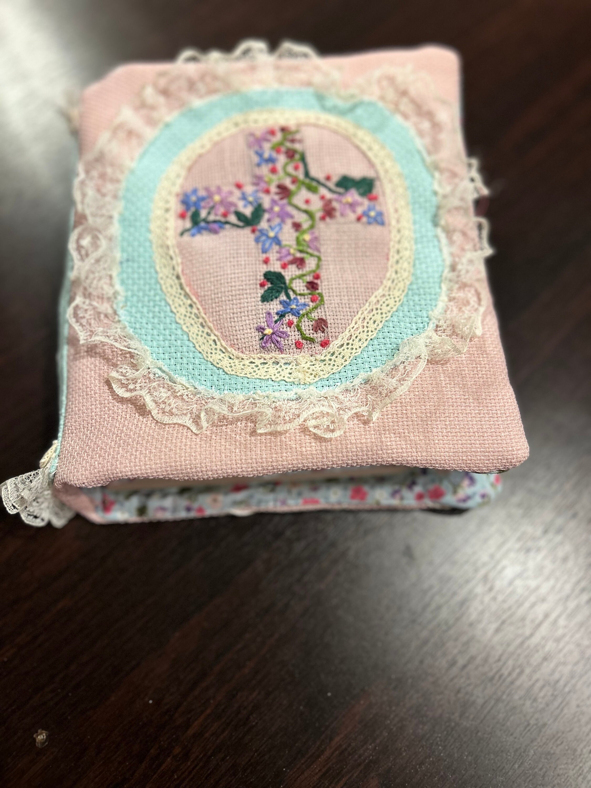 Fully Handmade Bible Cover With Cross Embroidery. Single on Site! - Etsy