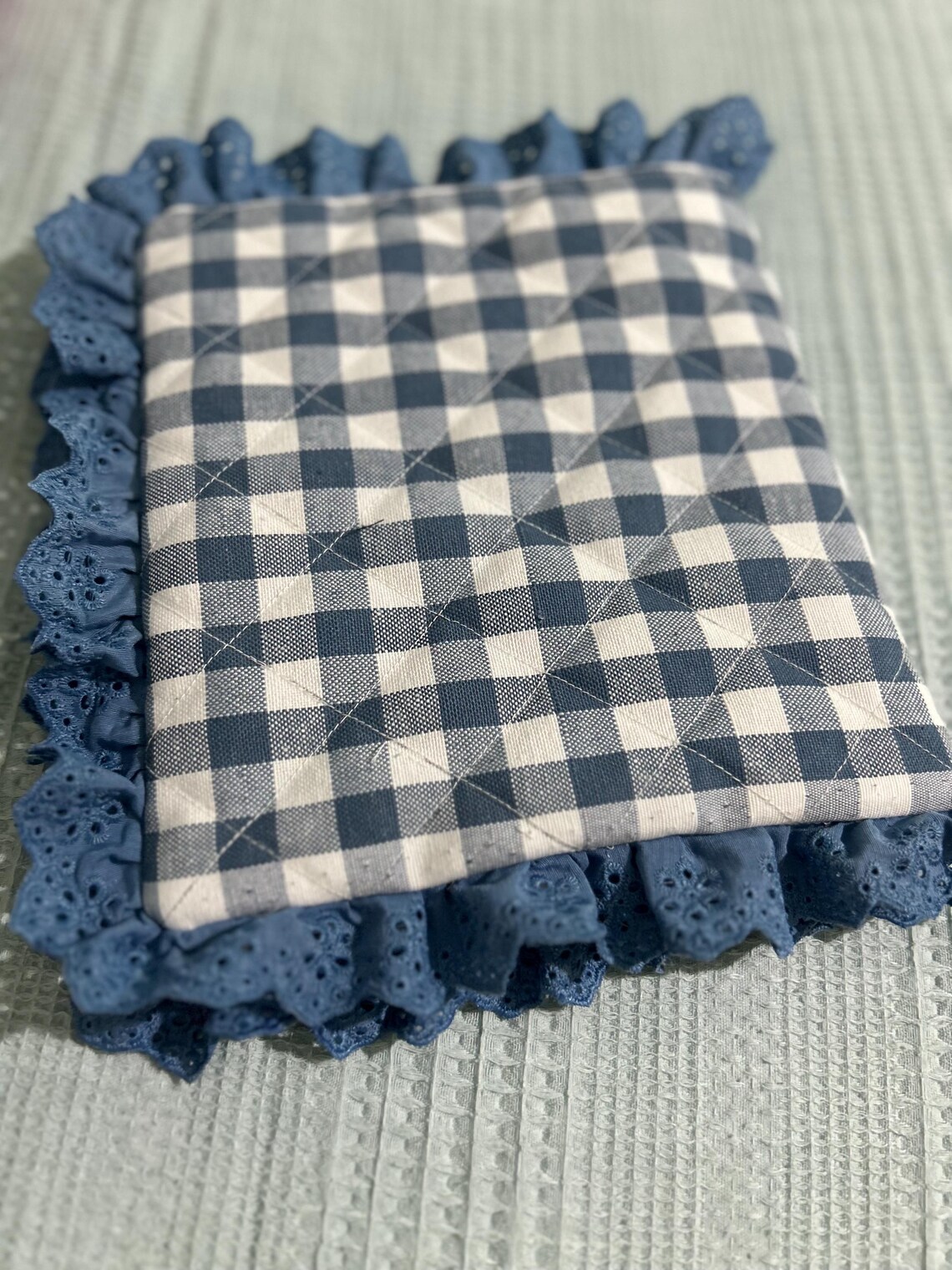 Vintage Style, Quilted Check Pattern. Fully Handmade Bible or Book ...