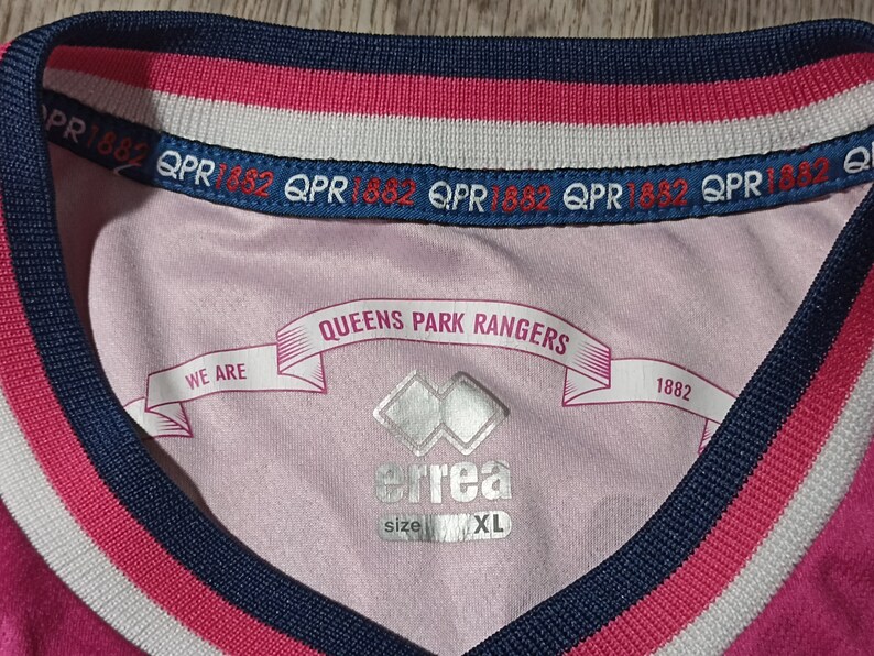 Queens Park Rangers FC QPR England Errea Pink White Men's Sports Soccer ...