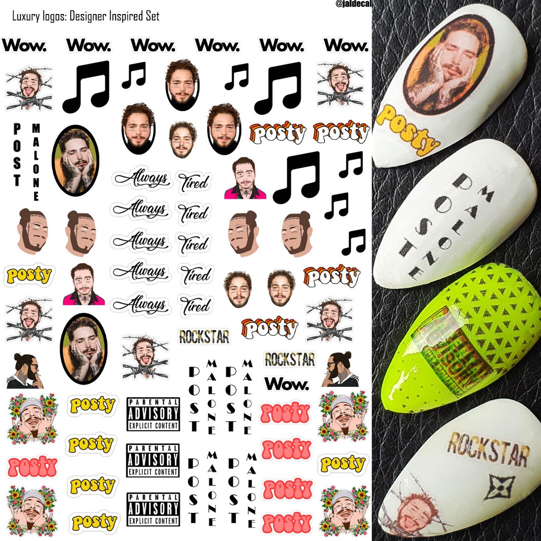 Nail Art Water Decals Post Malone Portraits - Etsy