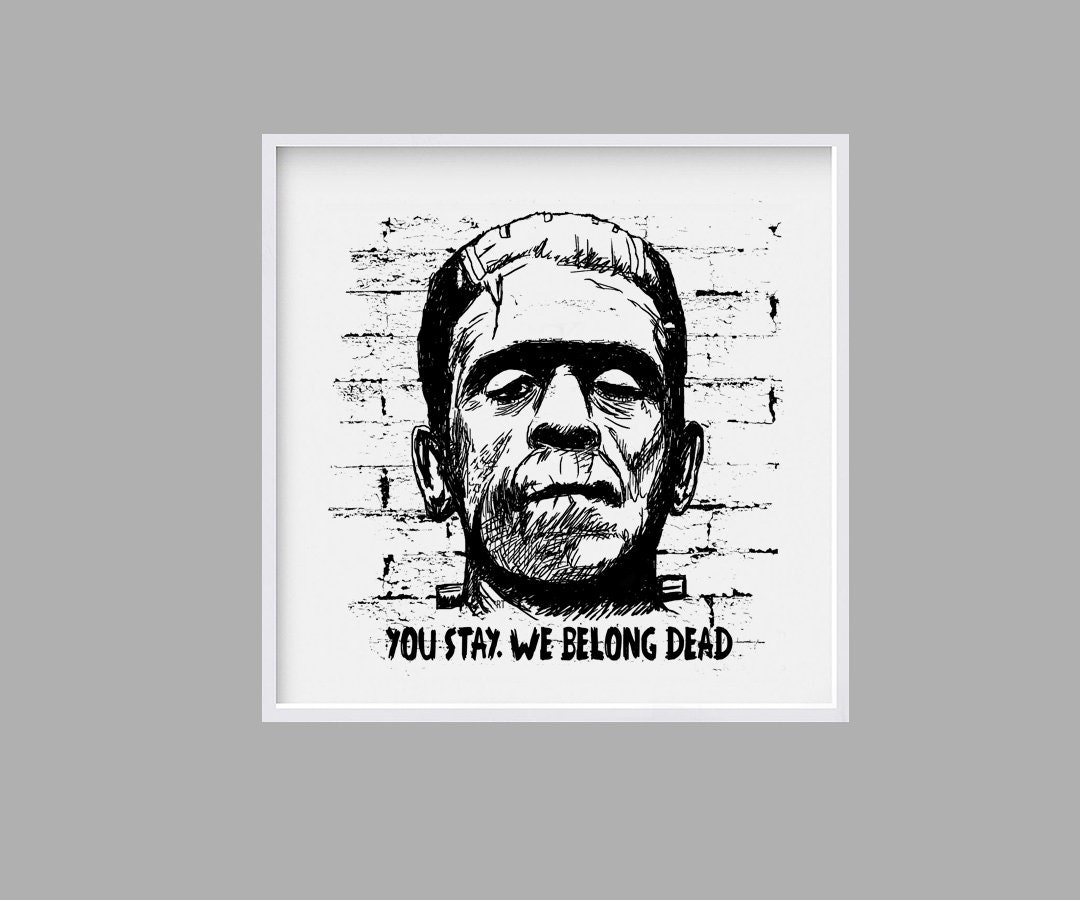 Printable Frankenstein | Printable Art | Instant Download | Print ...
