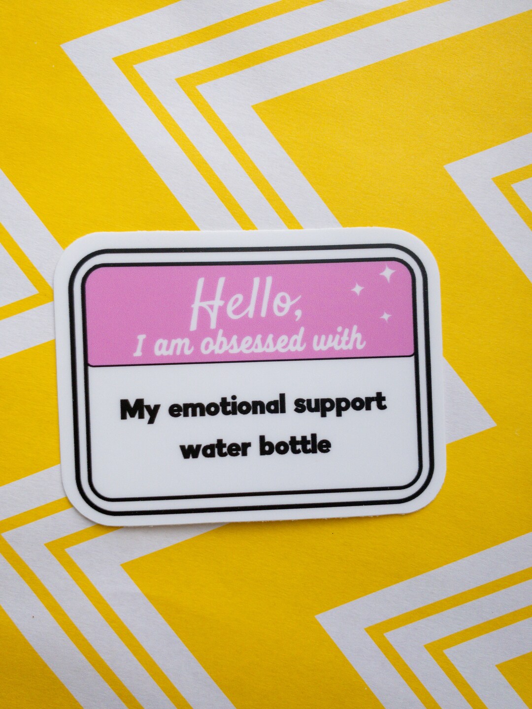 Emotional Support Water Bottle Sticker - Etsy