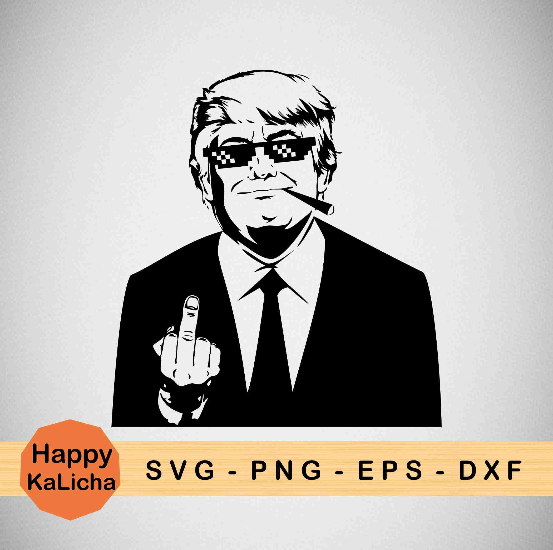 Donald Trump Giving the Middle Finger Svg Trump Svg Trump - Etsy Canada