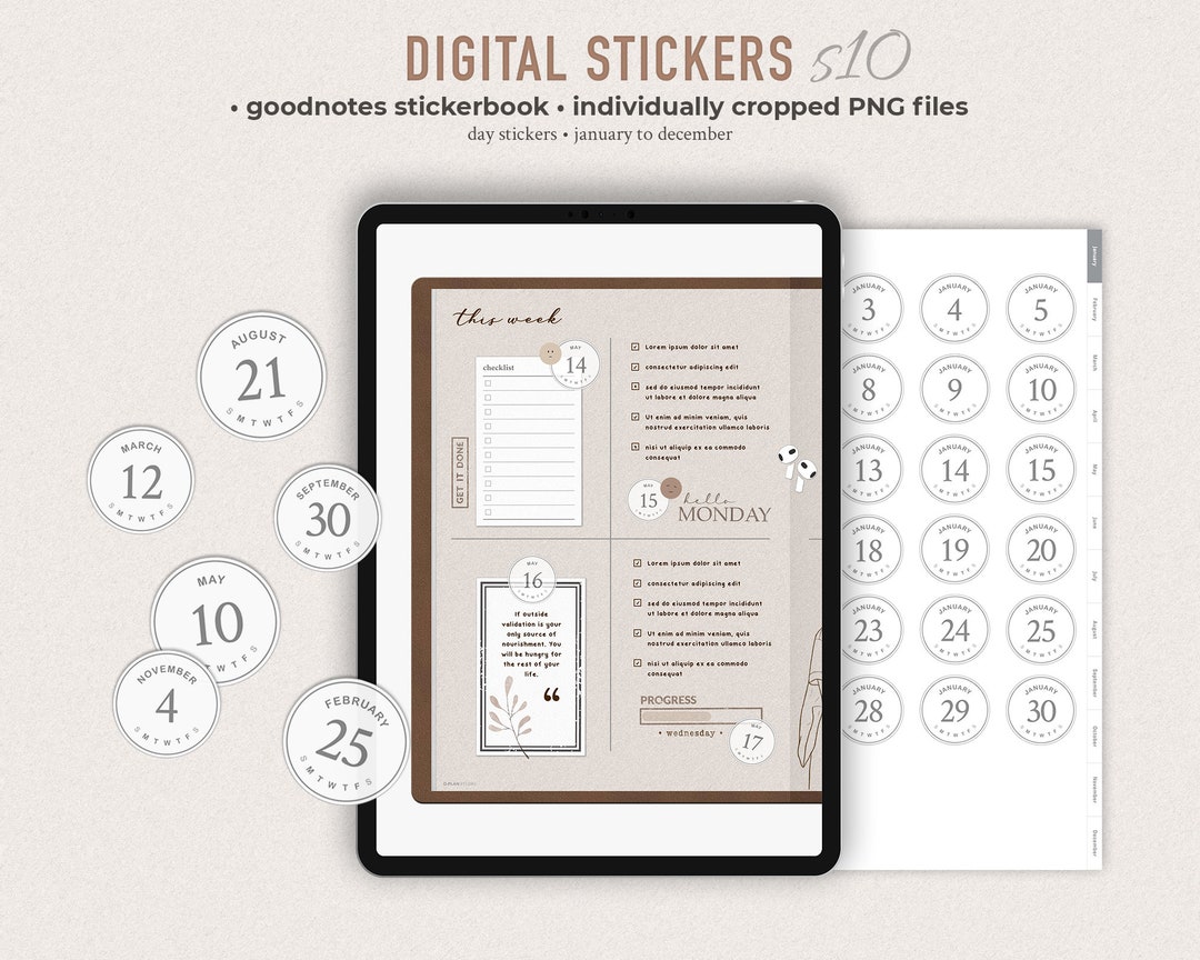 Digital Stickers | Goodnotes Stickerbook - Etsy