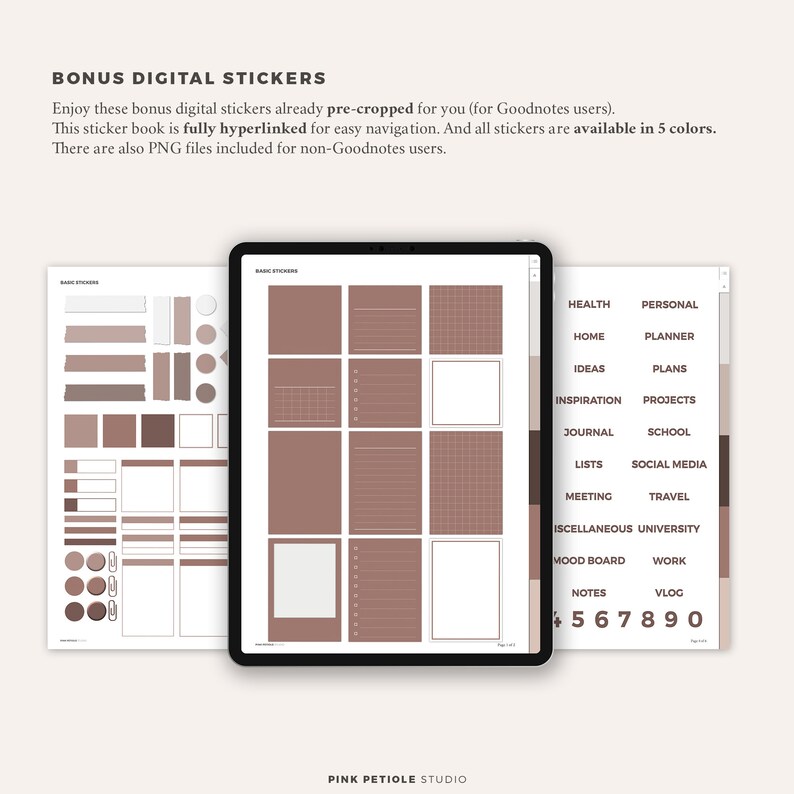 Digital Notebook 15 Hyperlinked/interactive Tabs | Etsy Canada