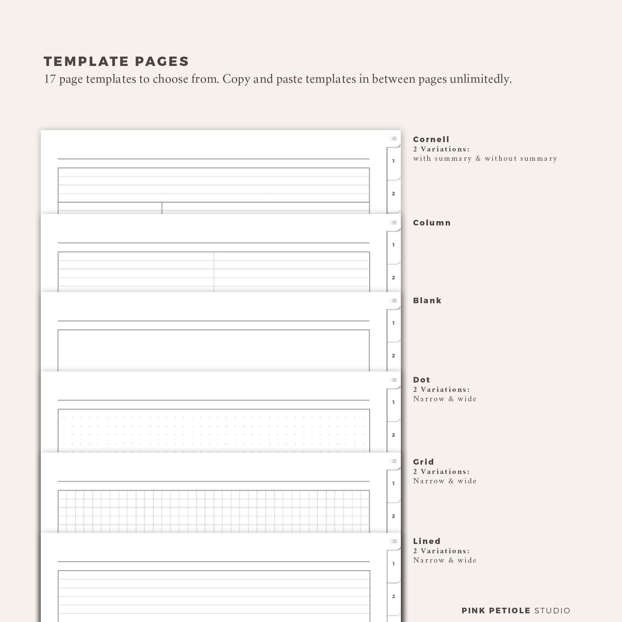 Digital Notebook 15 Hyperlinked/interactive Tabs - Etsy Canada