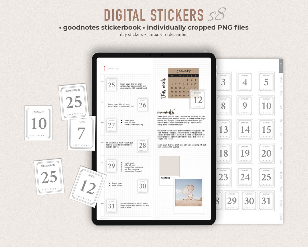 Digital Stickers | Goodnotes Stickerbook - Etsy