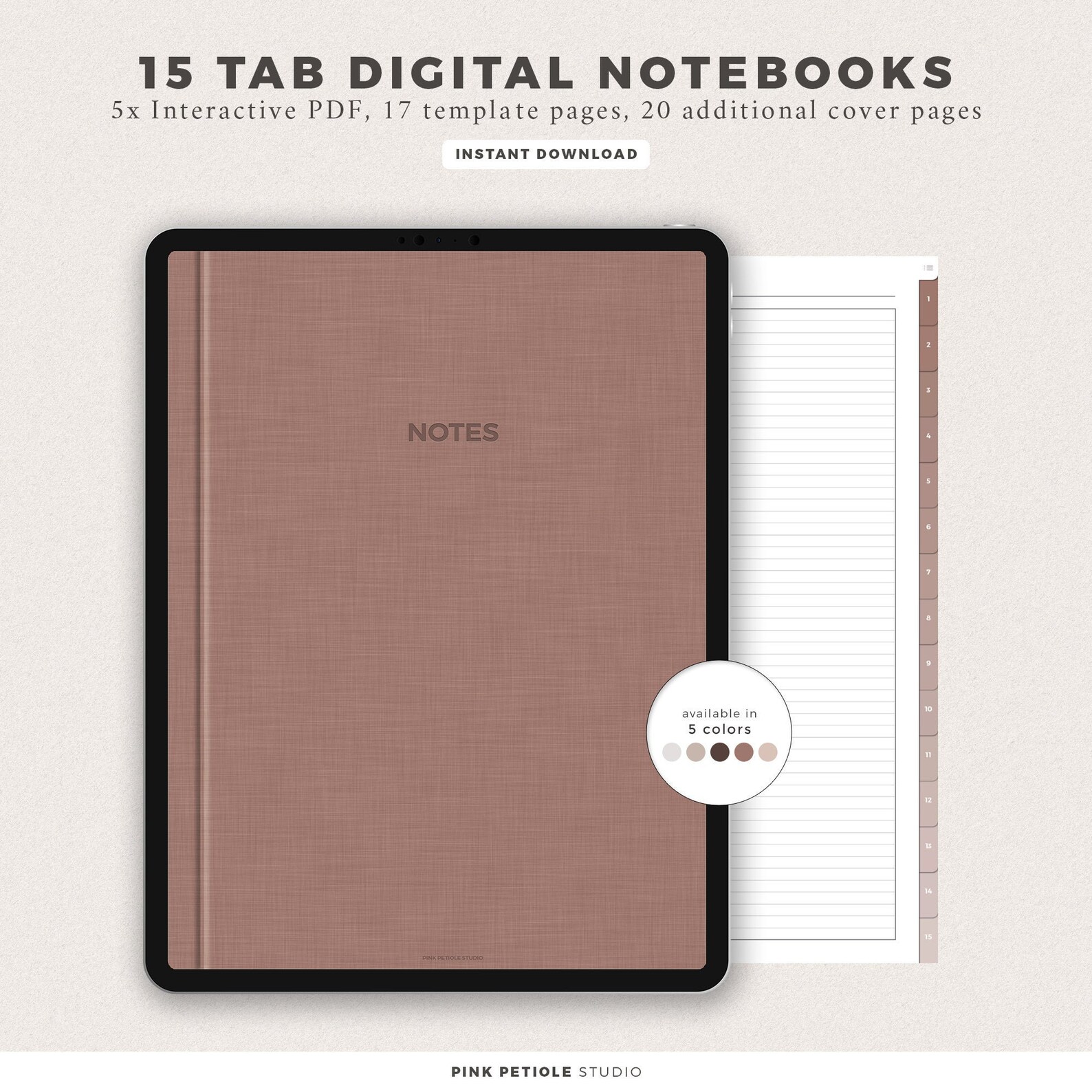 Digital Notebook 15 Hyperlinked/interactive Tabs - Etsy Canada