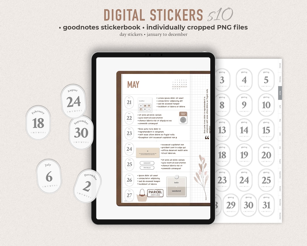 Digital Stickers | Goodnotes Stickerbook - Etsy