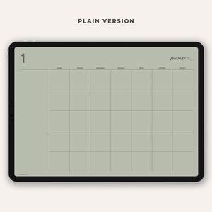 Undated Colored Monthly Planner Earth Theme Goodnotes Planner Digital ...