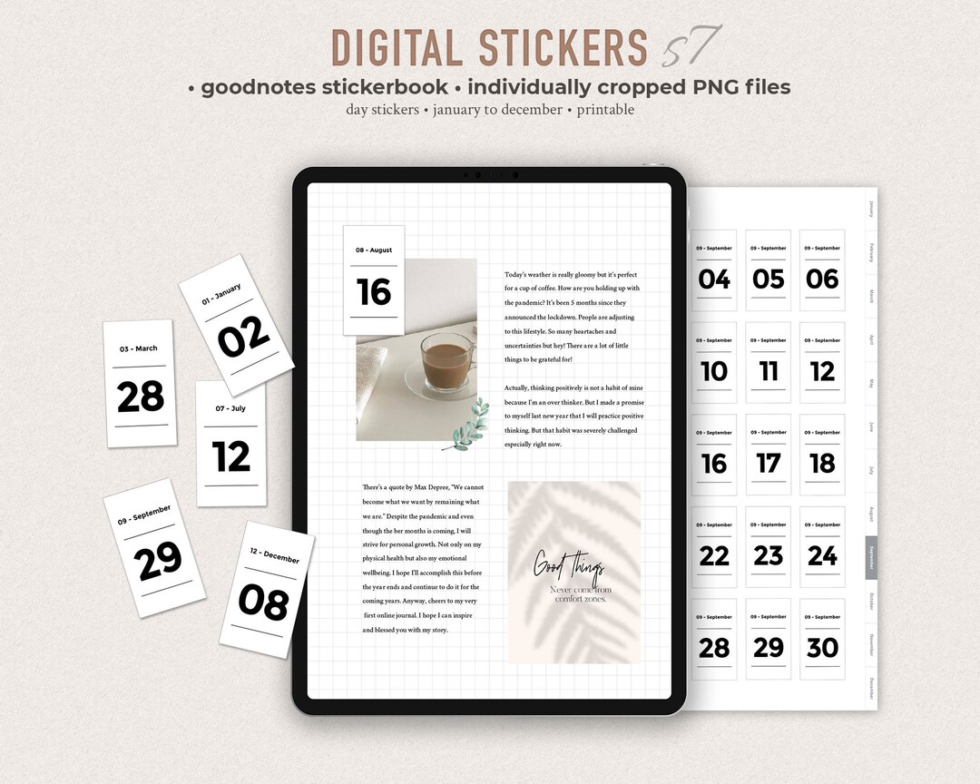 Digital Stickers | Goodnotes Stickerbook - Etsy