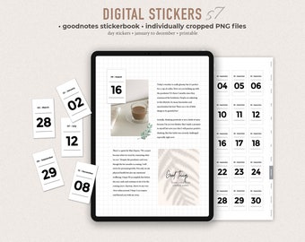 Digital Sticker Kit: Spring Flowers Goodnotes, PNG Files Stickers ...