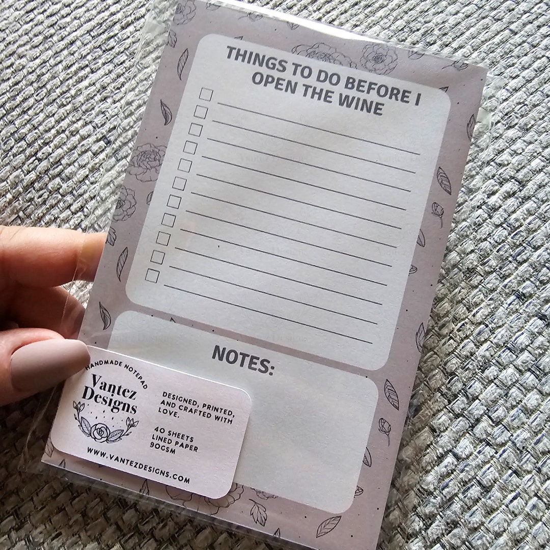 Things to Do, Anemone Notepad, Relatable Stationery, Tear Away Notepad ...