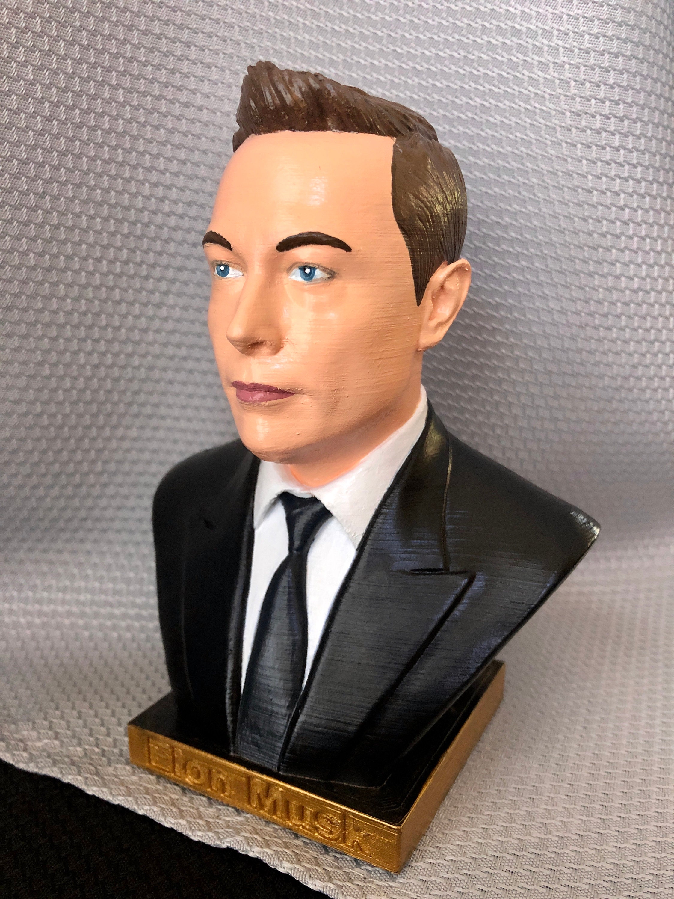 Elon Musk Bust Sculpture Imprimé 3D PLA Peint à la main | Etsy