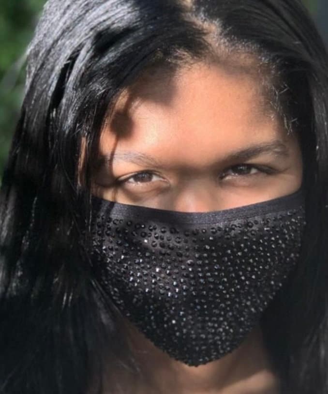 Swarovski Crystals Gorgeous Quality Bling Face Mask Rhinestone Fashion ...