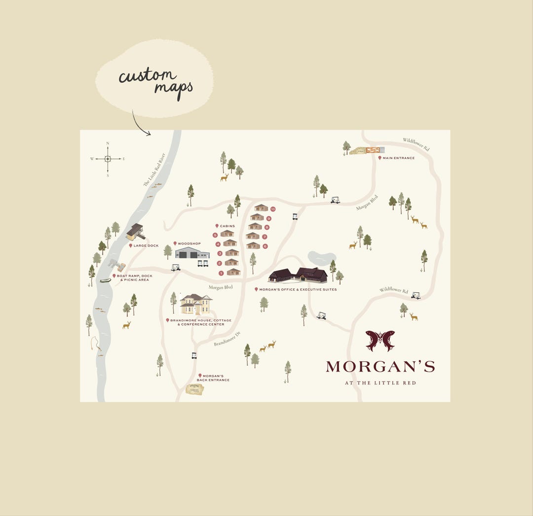 Custom Illustrated Map: 15 Illustrated Landmarks - Personalised Map ...