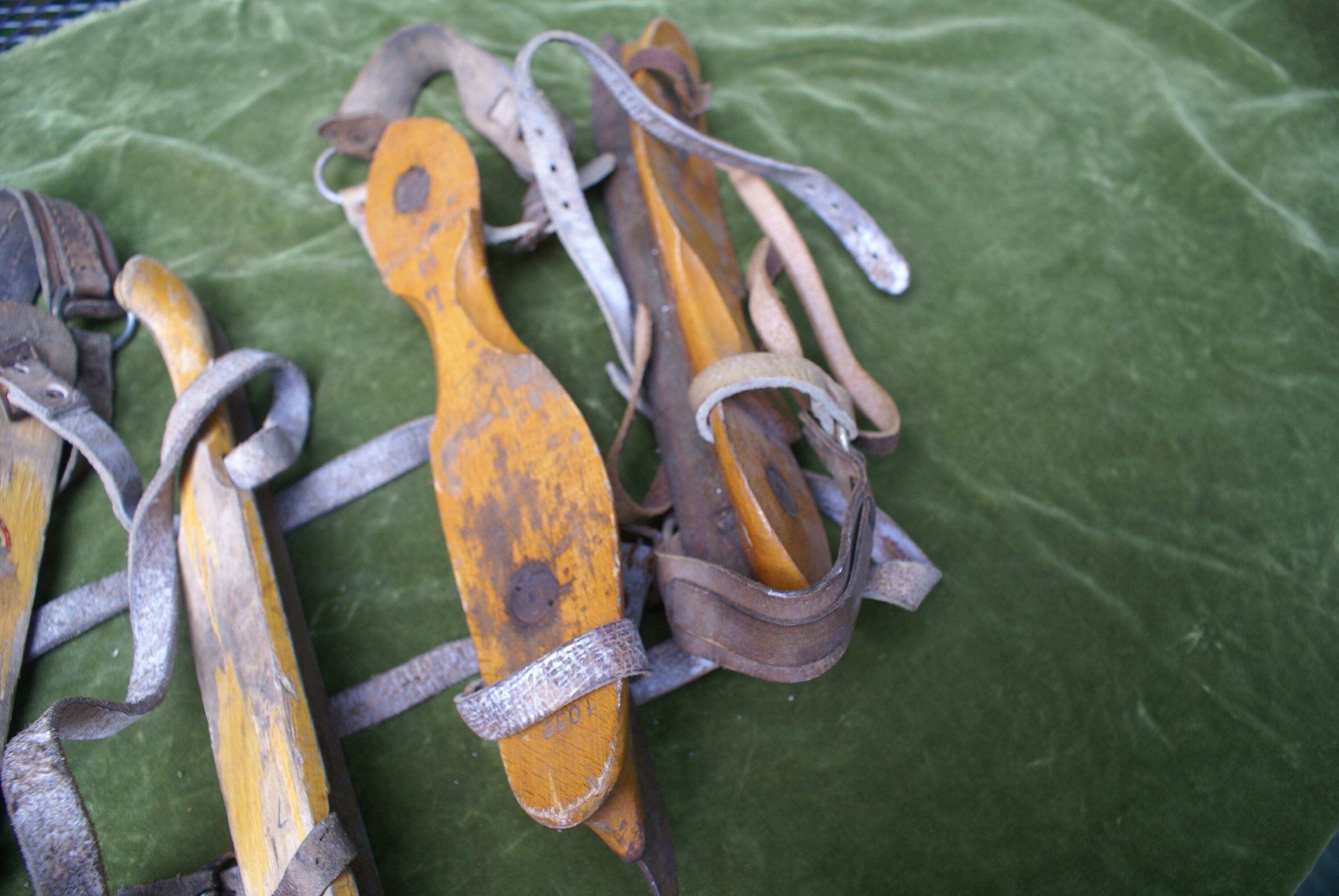 2 Pair of Vintage Dutch Wooden Ice Skates, - Etsy