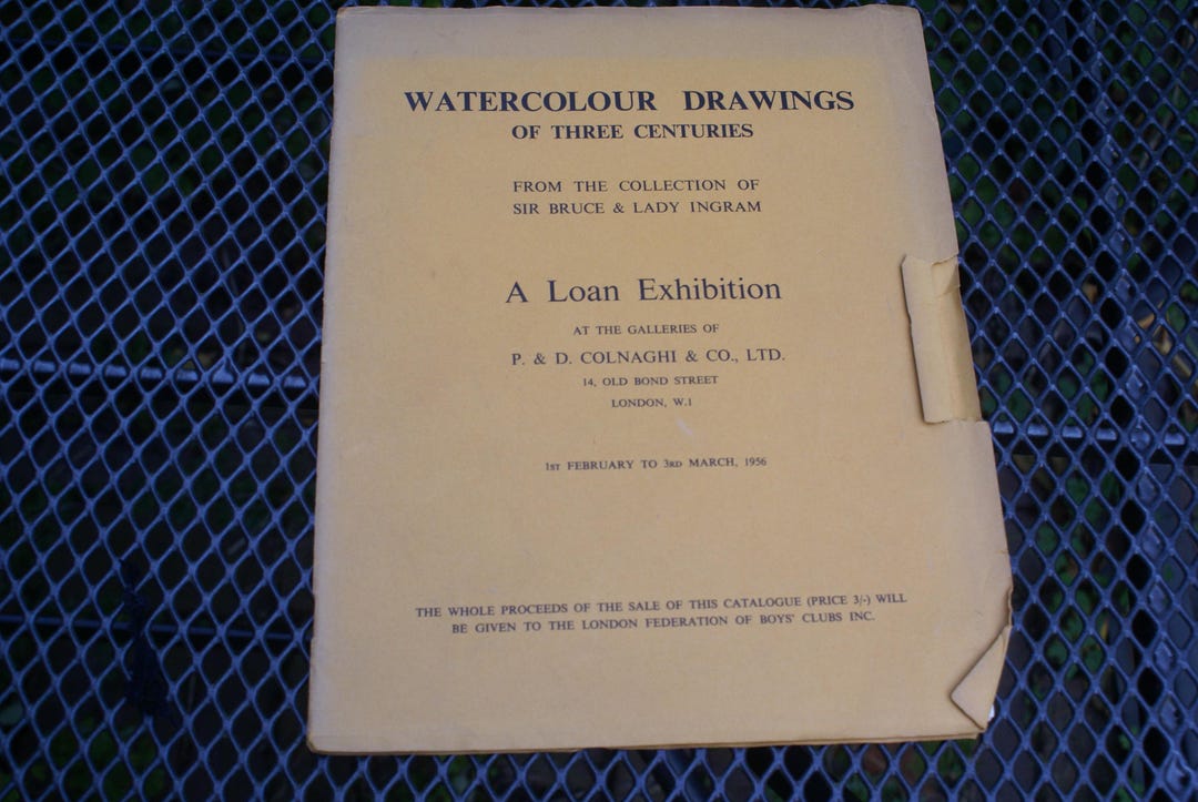 Oiginl Catalogue, Exhibition Watercolor Drawings, London, 1956, Lady ...
