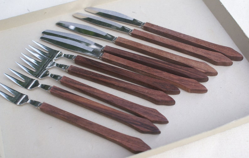 Cute 5 Sets of Vintage -fruit Knifes and Forks - Etsy