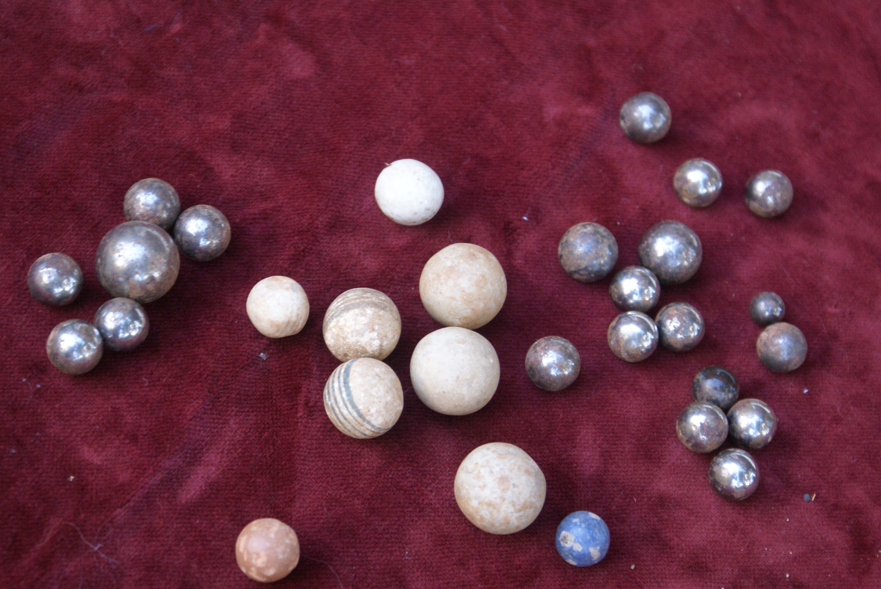 27 Antique Dutch Clay Marbles, Some Rare, Iron Marbles - Etsy
