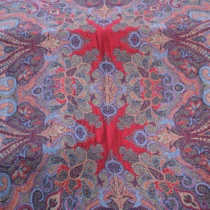 Outstanding Vintage Dutch Paisley Shawl, Couch Cloth, Double Woven - Etsy