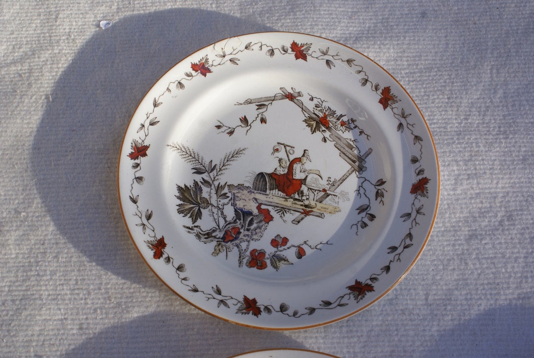 Anique Rare Papo Pattern Dutch Petrus Regout Plate - Etsy