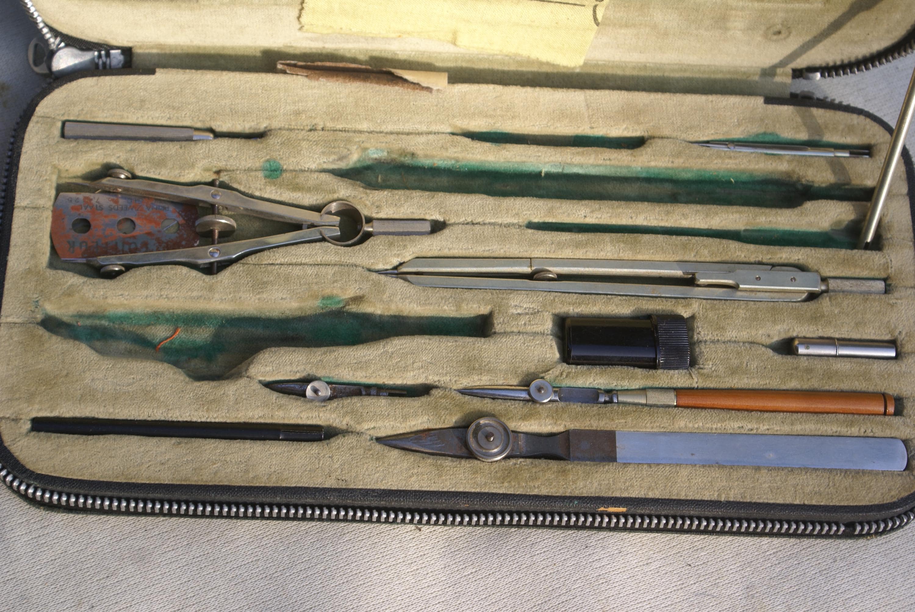 Original 1950s Mechanical Drafting Tool Set of Dividers and Compasses ...