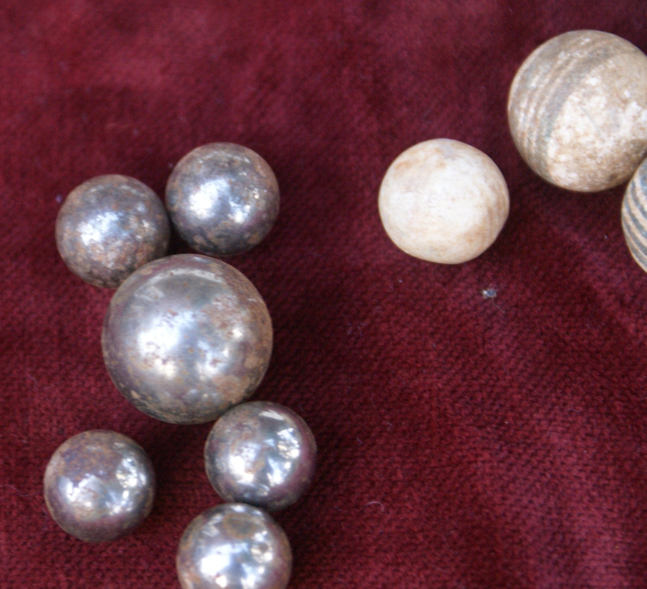 27 Antique Dutch Clay Marbles, Some Rare, Iron Marbles - Etsy