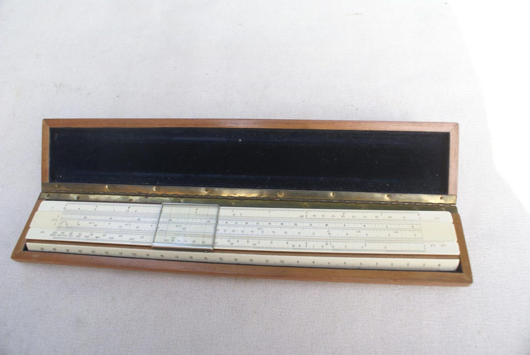 Fantastic Vintage Sliding Ruler in Wooden Box - Etsy