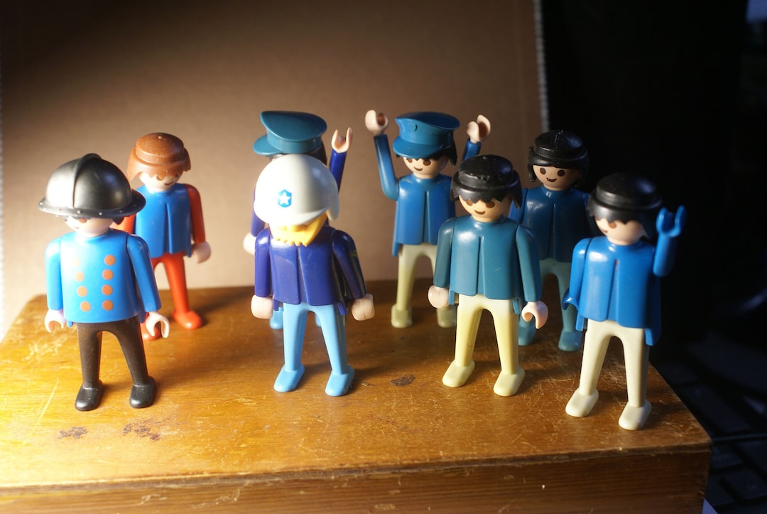 Playmobile, Geobra 1974/1986 Blue Figures, People - Etsy