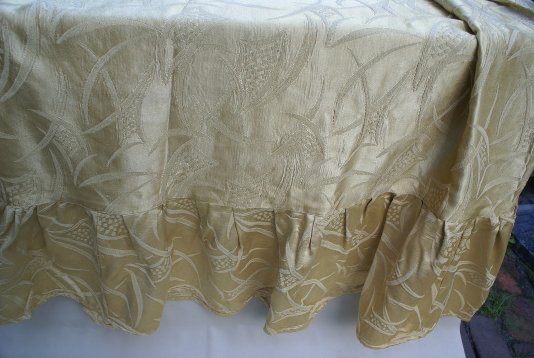 Gold Colored Vinted, Mid Century Bedspread, Throw, Fabric - Etsy