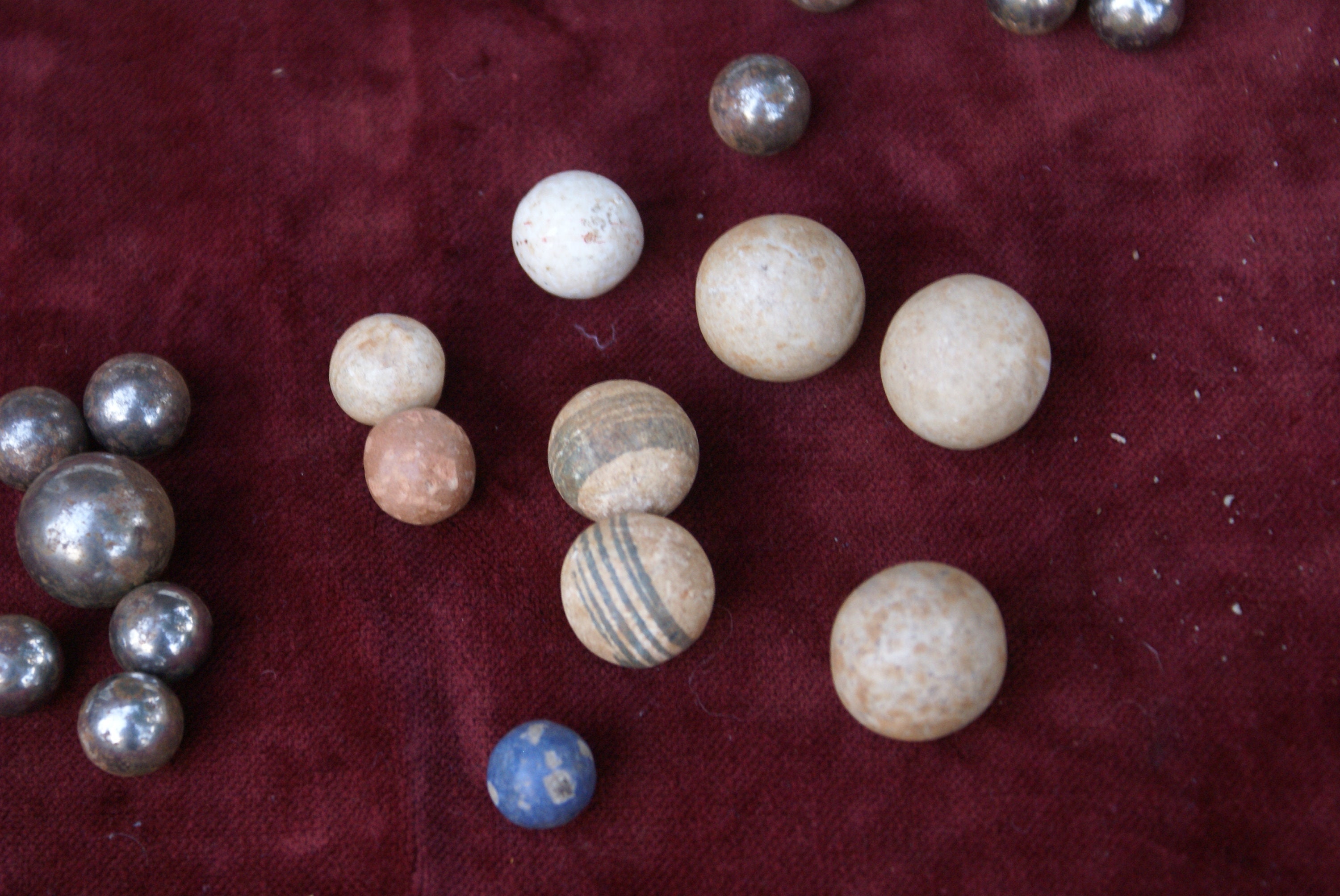 27 Antique Dutch Clay Marbles, Some Rare, Iron Marbles - Etsy