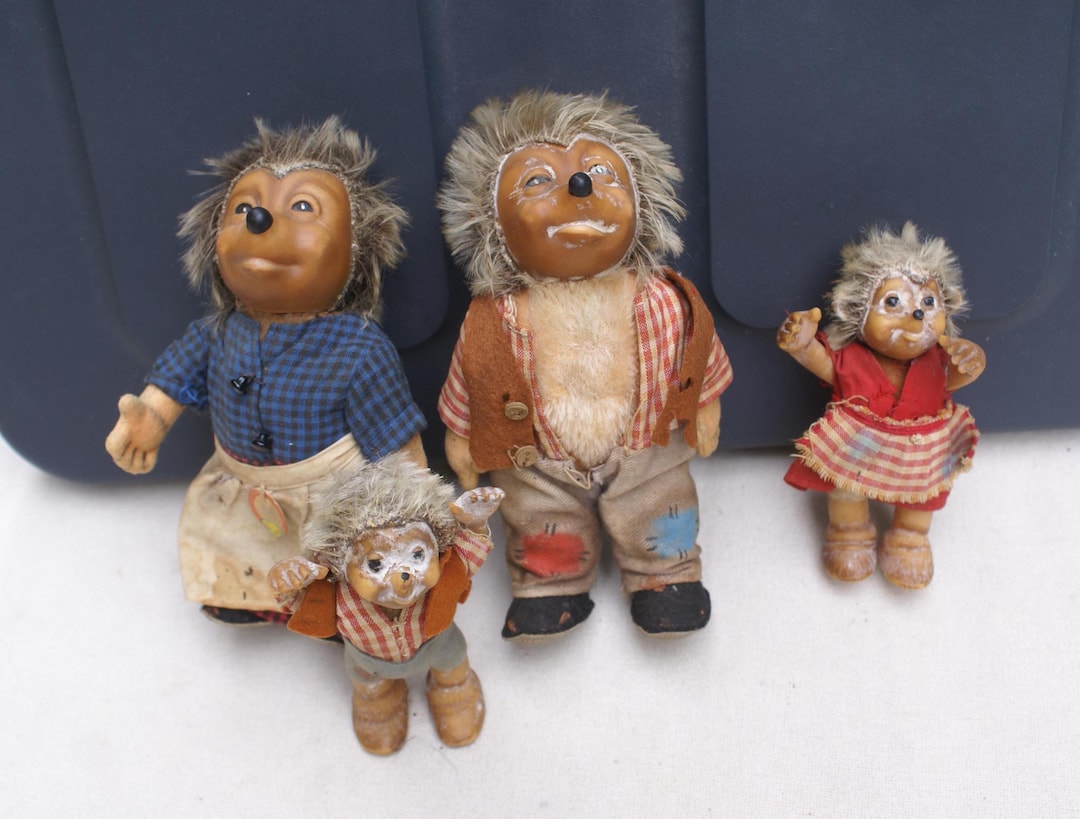 Steiff Hedgehog Family of 4 Mecki, Macki and Children 50th/60th, - Etsy
