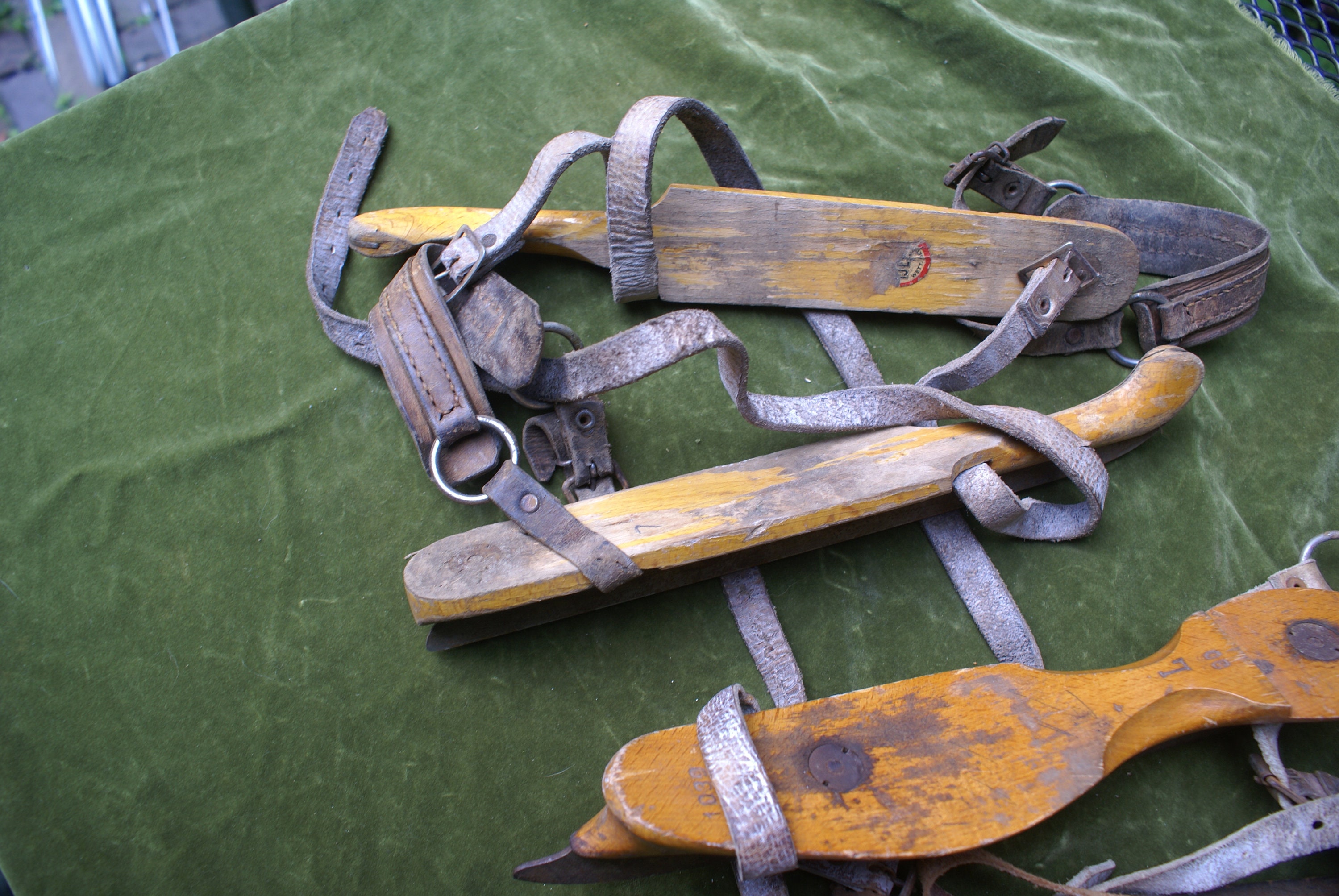 2 Pair of Vintage Dutch Wooden Ice Skates, - Etsy