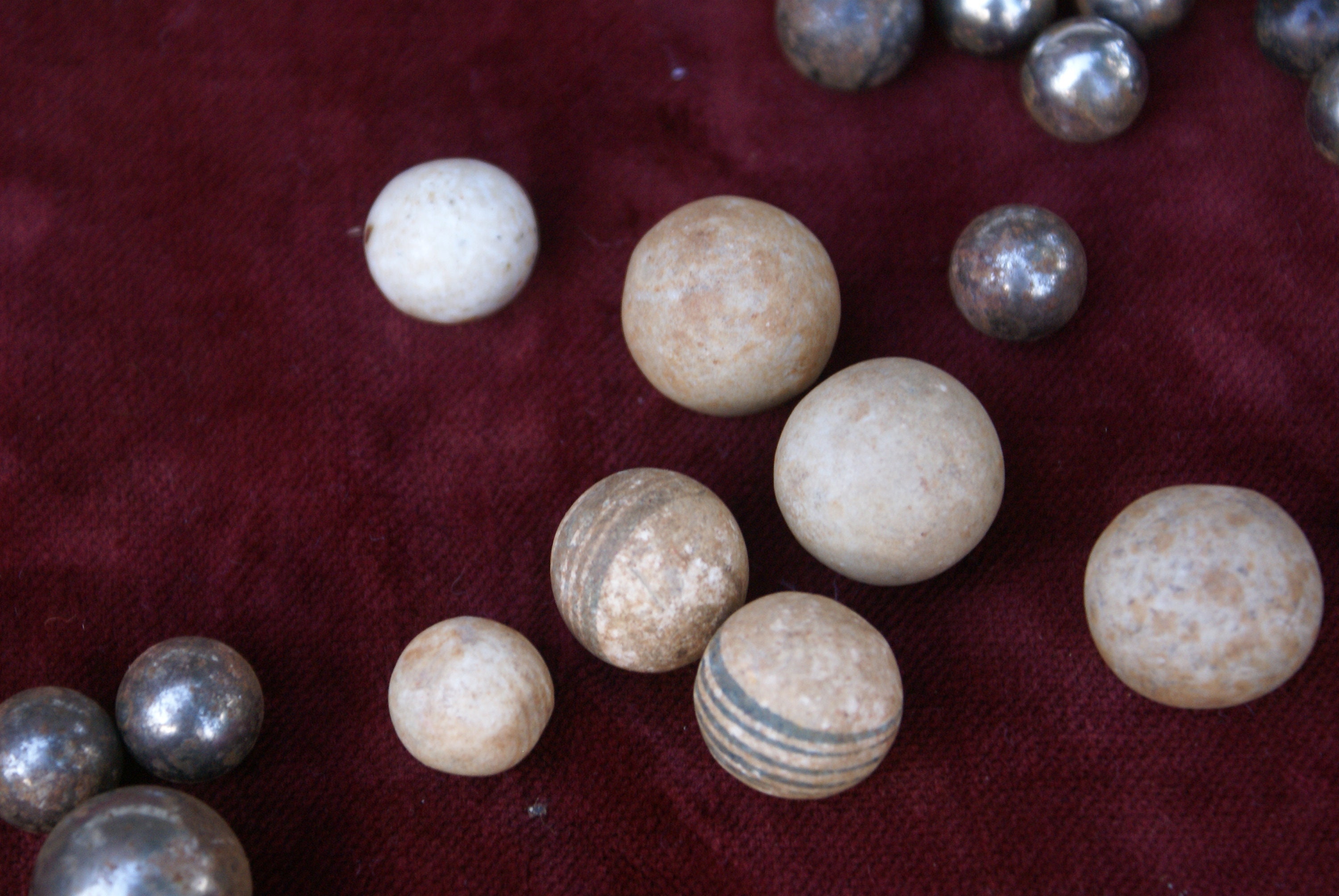 27 Antique Dutch Clay Marbles, Some Rare, Iron Marbles - Etsy