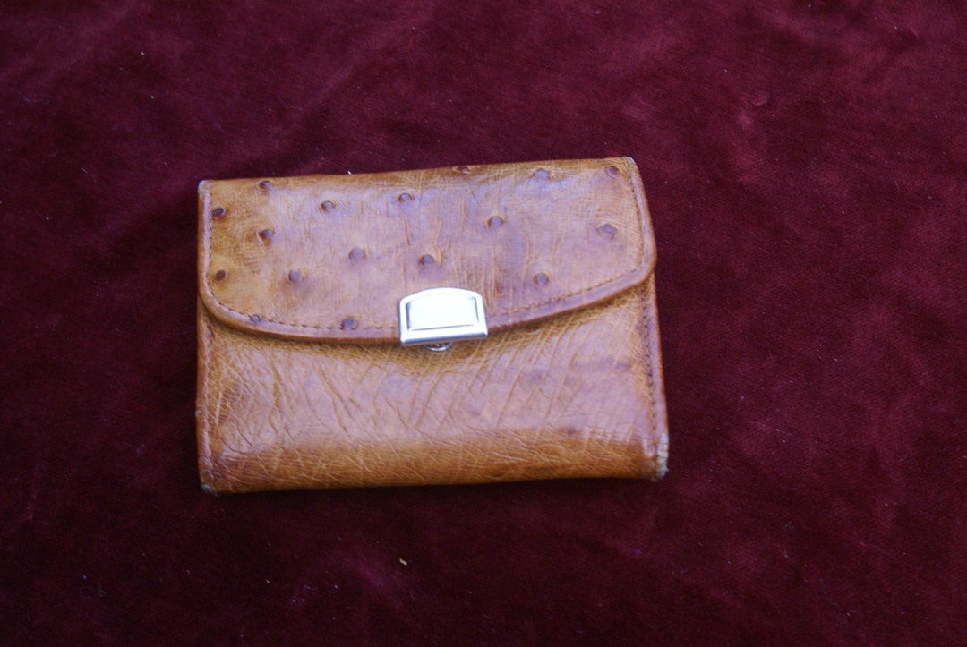 Ladies Vintage Ostrich Leather Dutch Wallet, Purse - Etsy