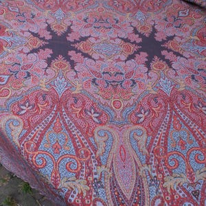 Outstanding Vintage Dutch Paisley Shawl, Couch Cloth, Double Woven - Etsy