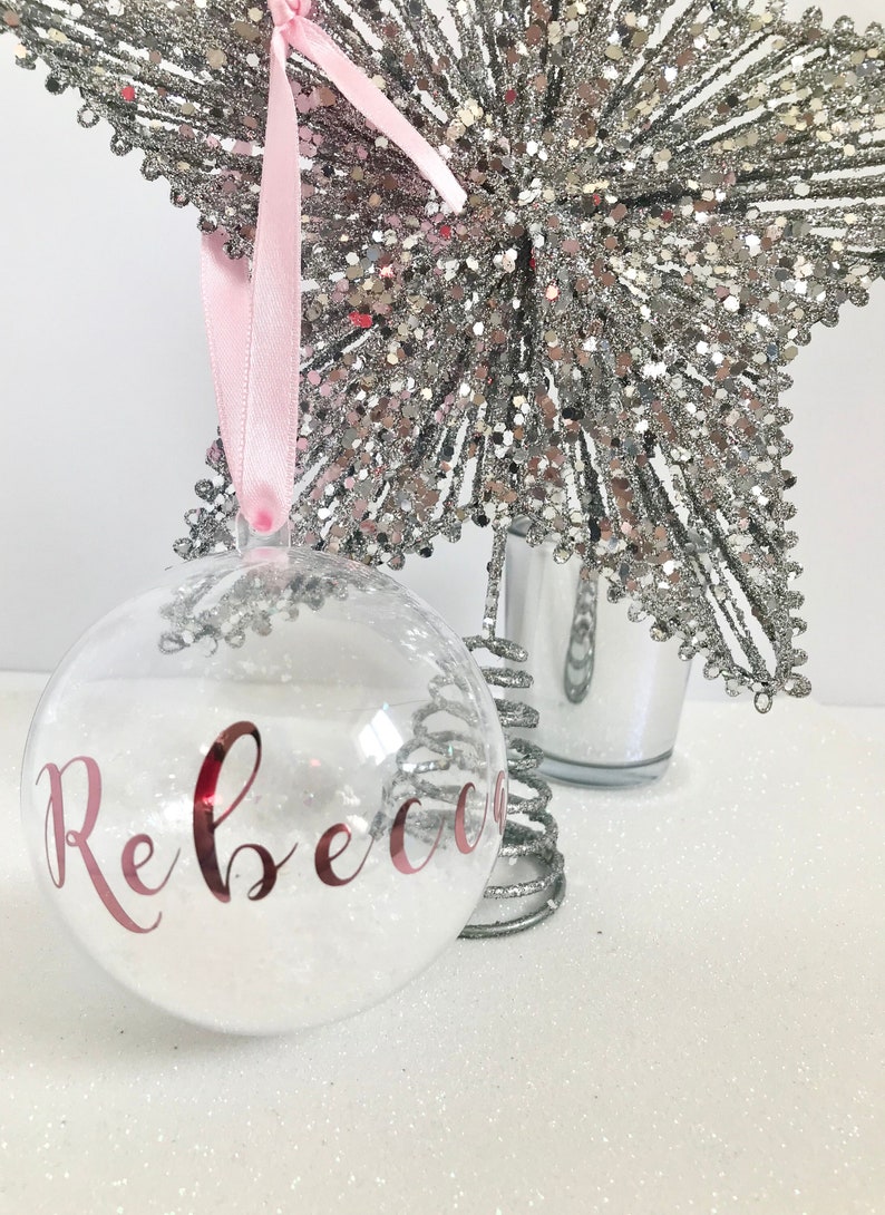 Personalised Name Christmas Tree Bauble Christmas Gift - Etsy UK