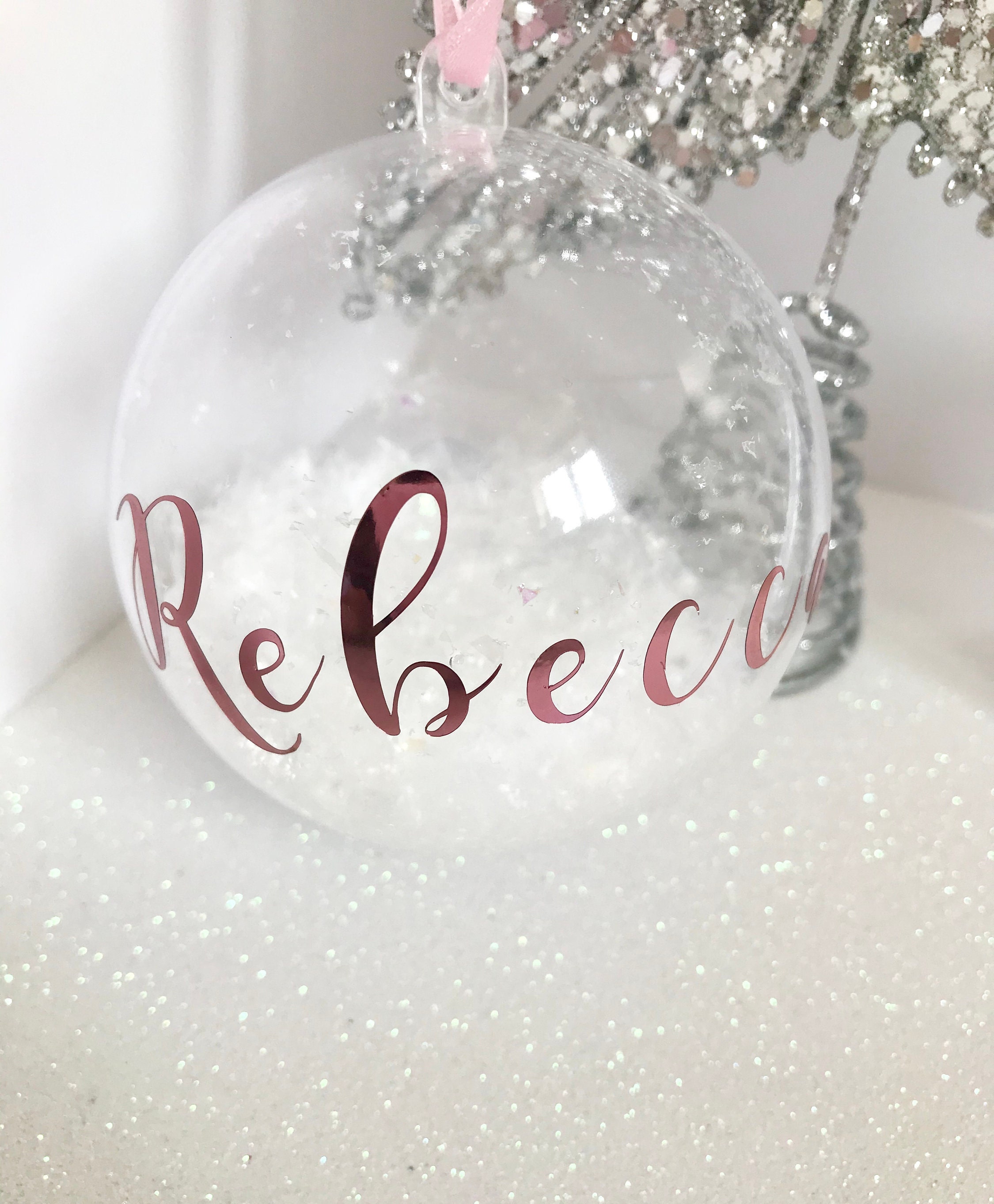 Personalised Name Christmas Tree Bauble Christmas Gift - Etsy UK