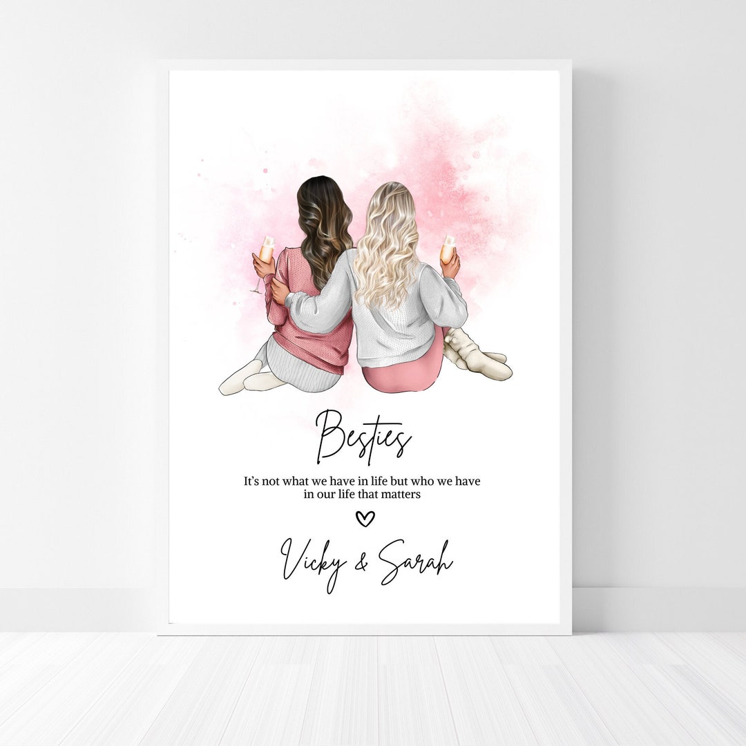 Personalised Best Friend Print, Best Friend Gift, Friendship Gift ...
