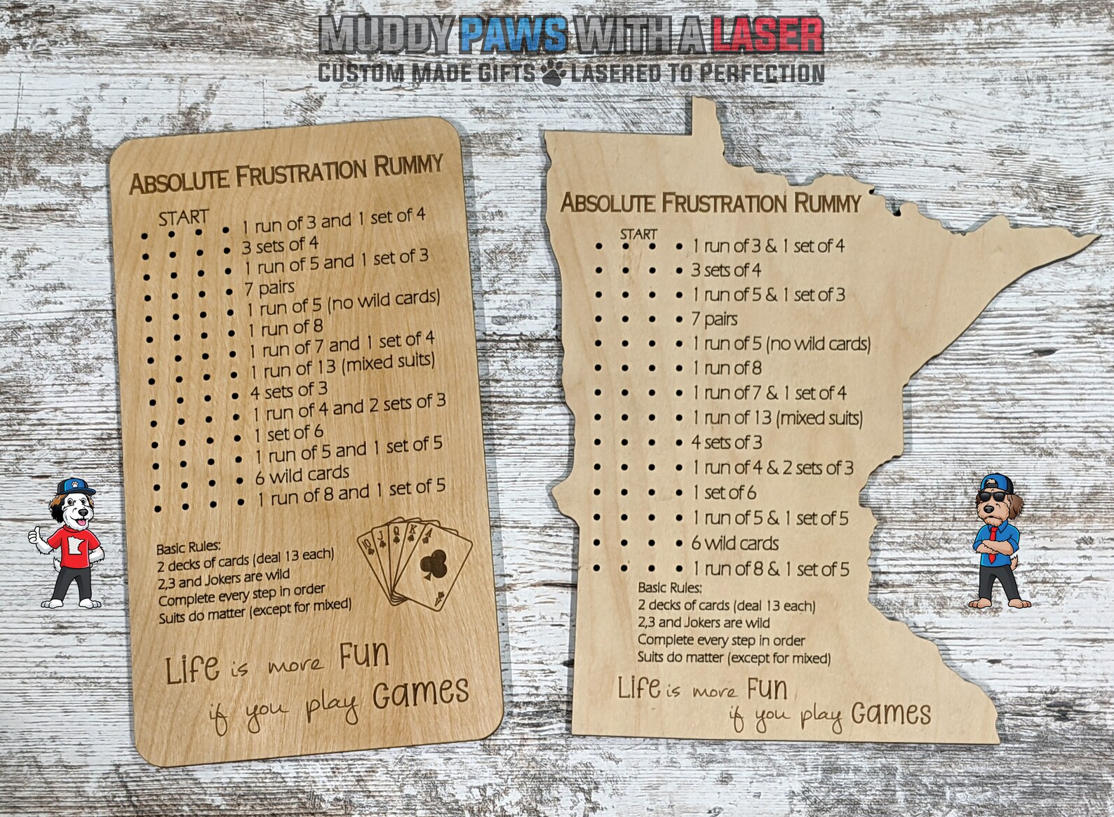 Absolute Frustration Rummy 2 to 4 Player Card Game Family - Etsy