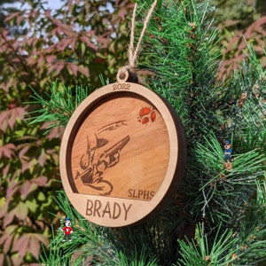 Personalized Trapshooting Skeet Wood Christmas Ornament - High School ...