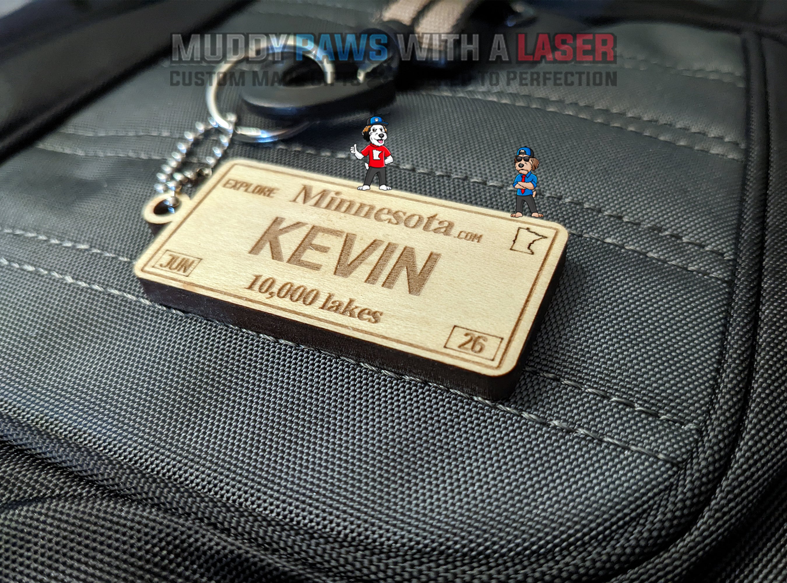 Personalized Minnesota License Plate Maple Key Chains! Land of 10,000 ...