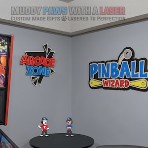 Pinball Wizard Laser Engraved 3D Wood Sign - 2 Styles - Arcade Game ...