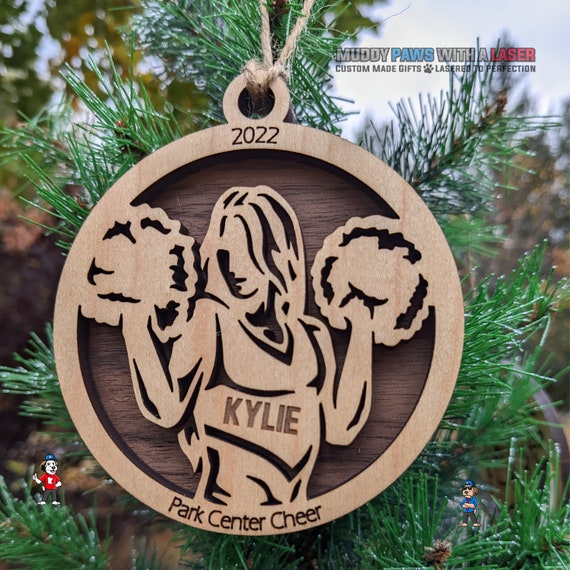 Personalized Wood Cheerleader Christmas Tree Ornament Junior - Etsy