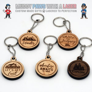 Mini Round Wood Keychain for the Adventurist in Your Life! Perfect for ...