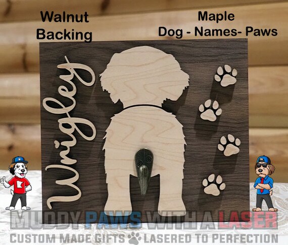 Hand-made Wood Dog Sign W/hook Hang Your Keys Leash Harness | Etsy