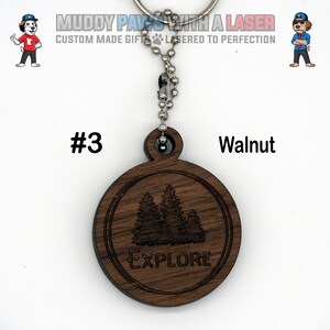 Mini Round Wood Keychain for the Adventurist in Your Life! Perfect for ...